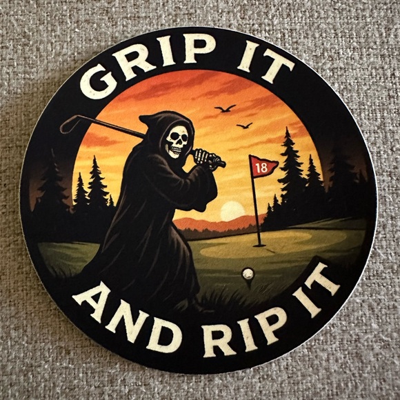 Wall Decor | Grim Reaper Golf Stickers | Poshmark